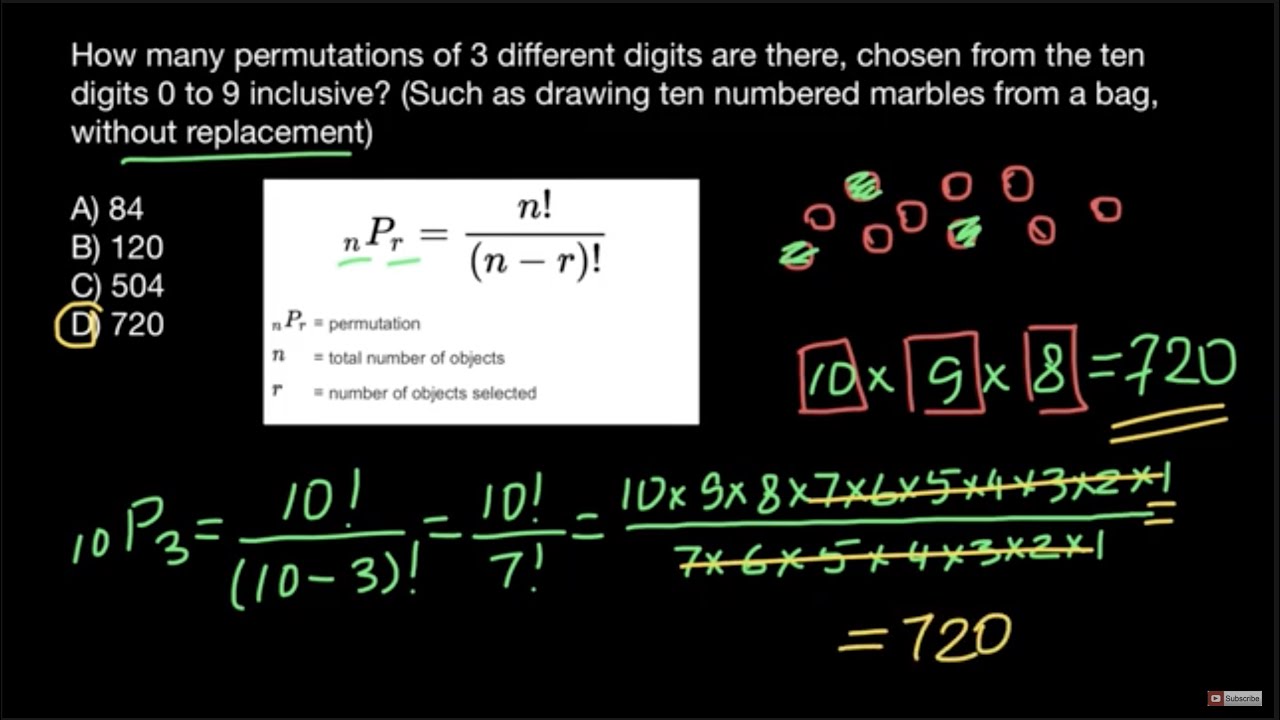 Permutations: Notation and Formula - YouTube