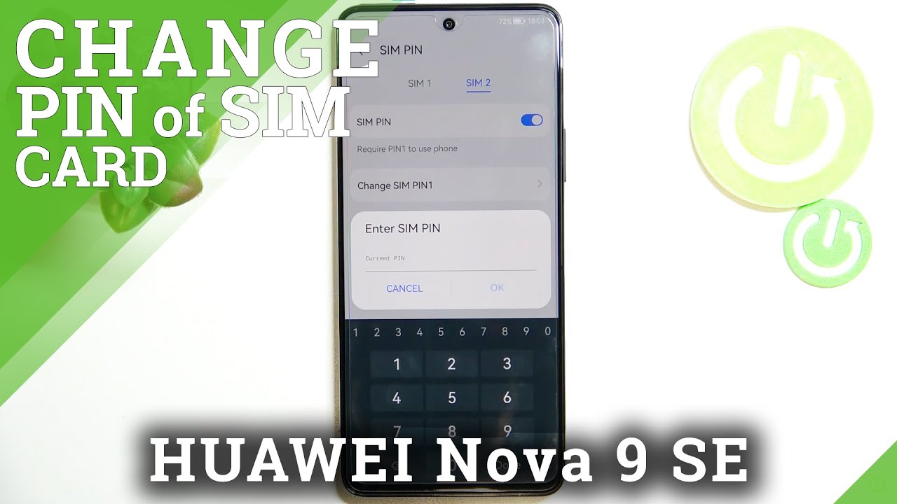 How Change SIM PIN on HUAWEI Nova 9 SE - Set Up PIN - YouTube