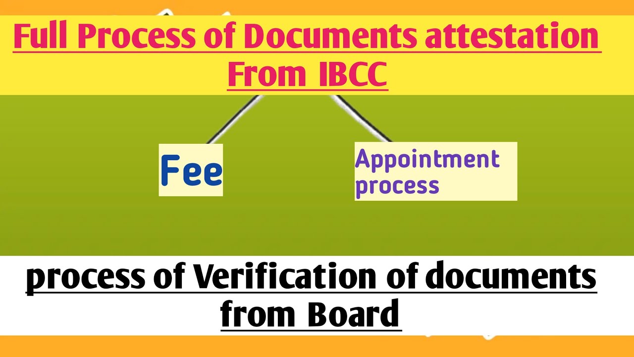 Full process Documents attestation from IBCC| Process of documents ...