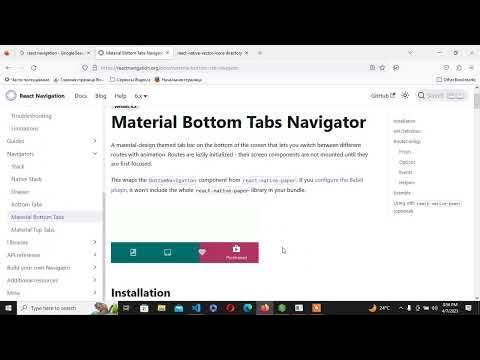 React Navigation Material Bottom Tabs Navigator in React-Native | React-Native tutorial #31 ...
