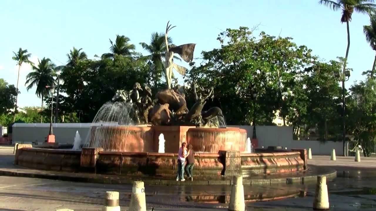 The Raíces Fountain San Juan, Puerto Rico - YouTube