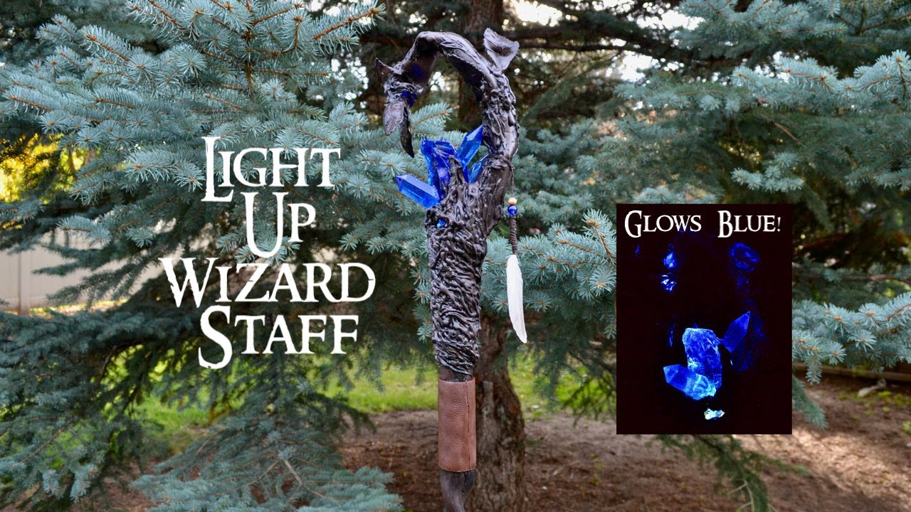 Light Up Blue Glass Crystal Wizard Staff with resin points 10/14/23 ...
