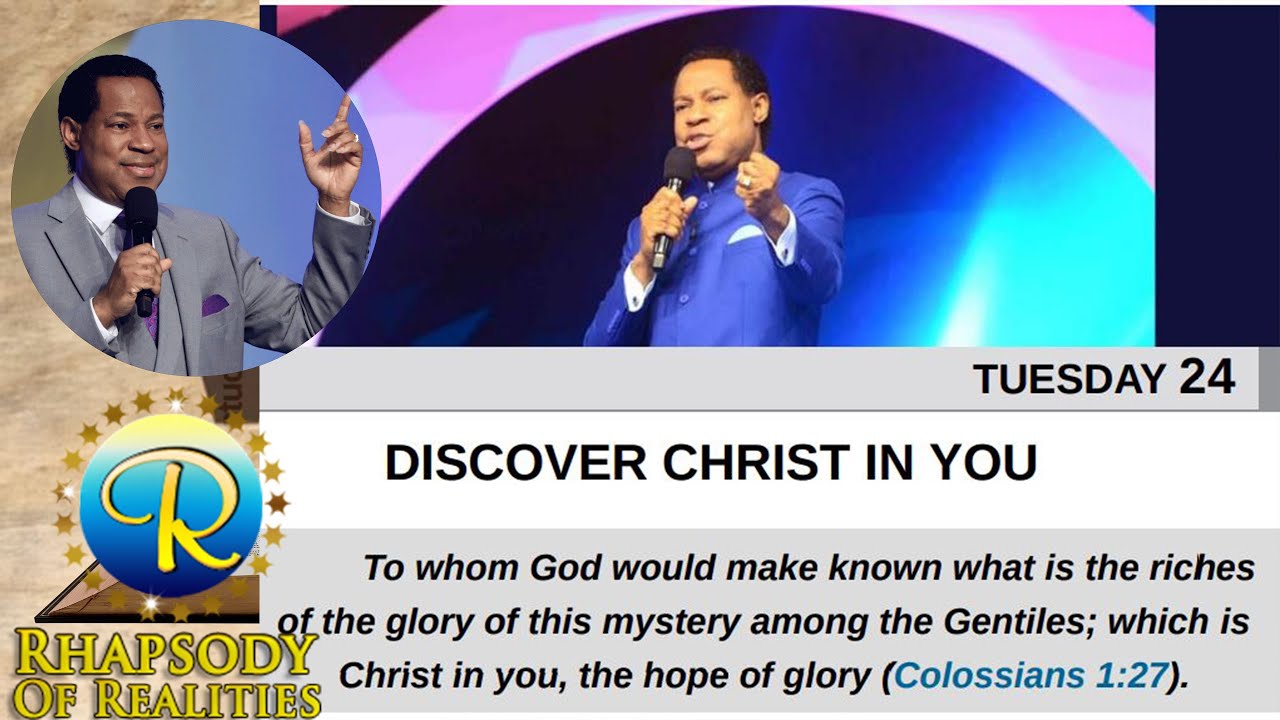 RHAPSODY OF REALITIES DEVOTIONAL, DECEMBER 24, 2019. DISCOVER CHRIST IN ...