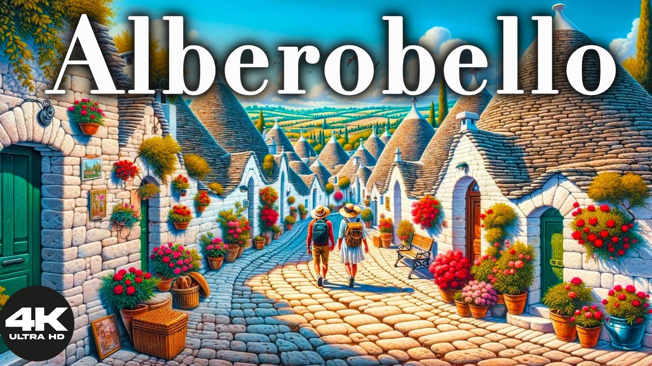 FLYING OVER ALBEROBELLO ITALY - The Most Beautiful Town in Puglia - 4K ...