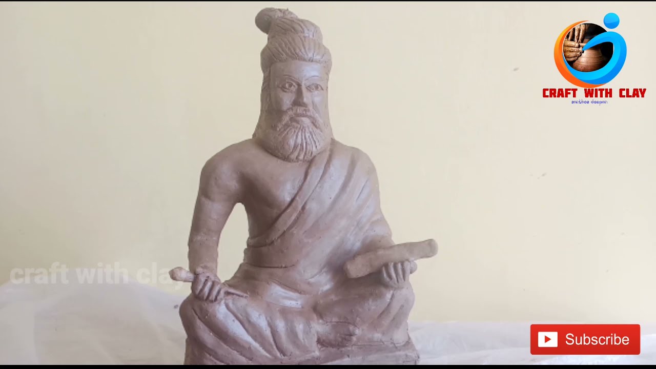 craft with clay || "Thiruvalluvar " sculpture in clay || clay art ...