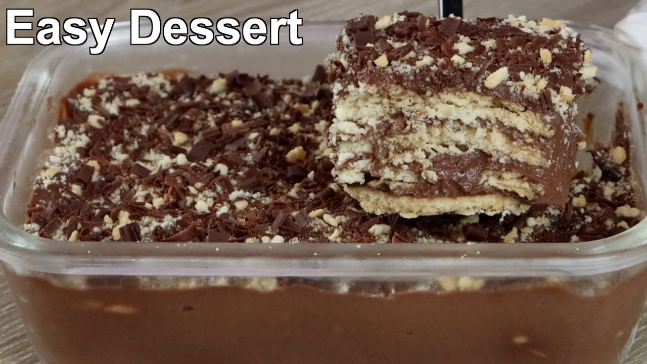Chocolate Dessert with 1/2 liter milk | Easy Dessert recipe without ...