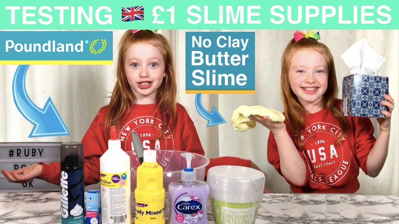 TESTING POUNDLAND ACTIVATOR & SLIME SUPPLIES | NO CLAY BUTTER SLIME ...