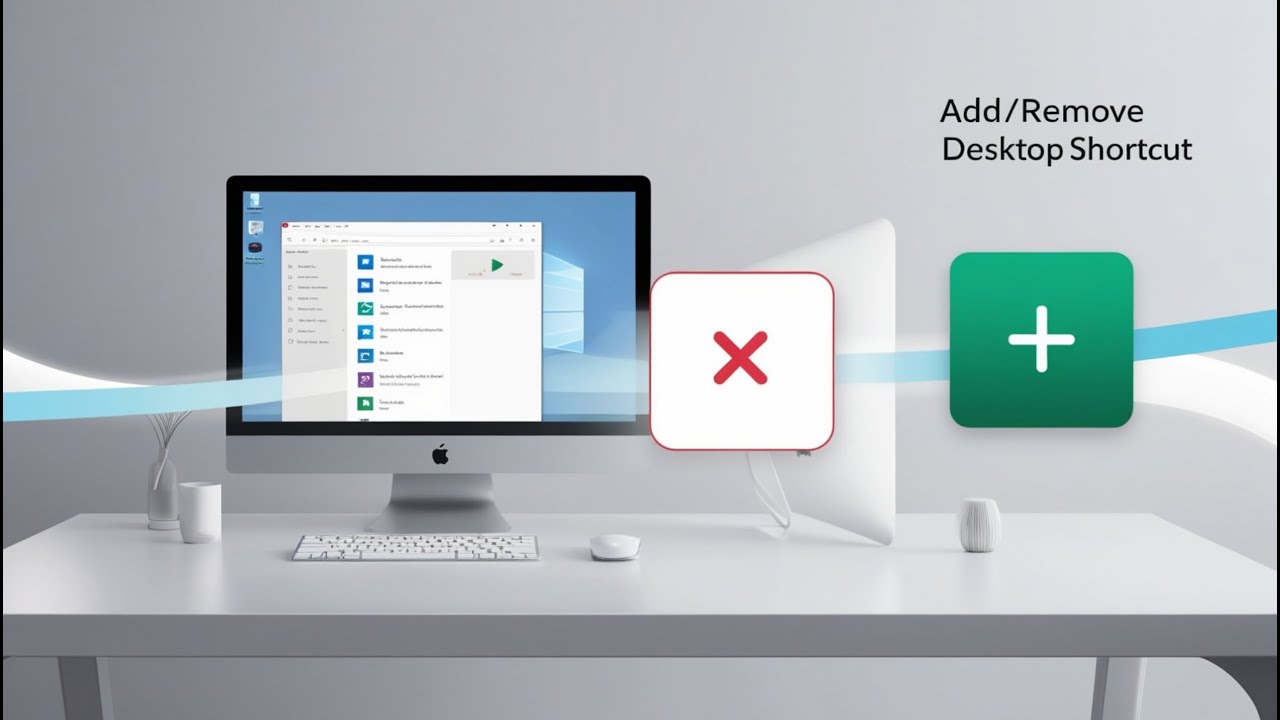"how to add or remove shortcut Icon from desktop" - YouTube
