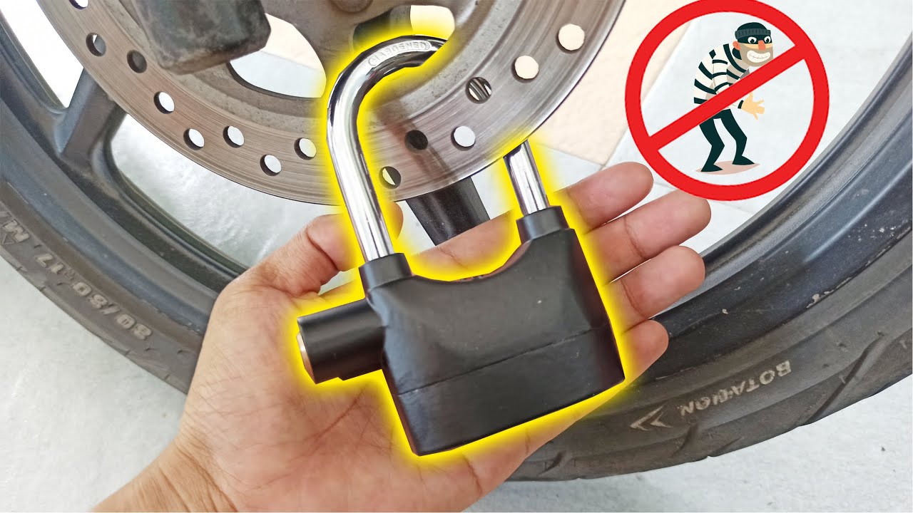 Review Gembok Alarm Motor, Maling Pada Kabur - YouTube