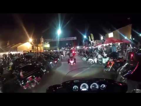 Sturgis 2017 Main street by night. (Raw photage) - YouTube