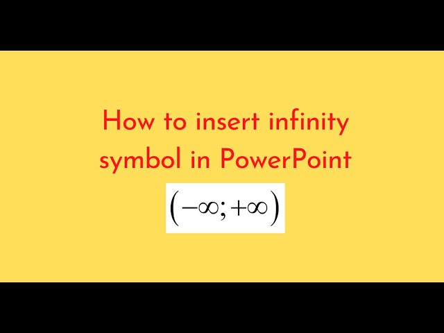 Infinity Symbol On Powerpoint