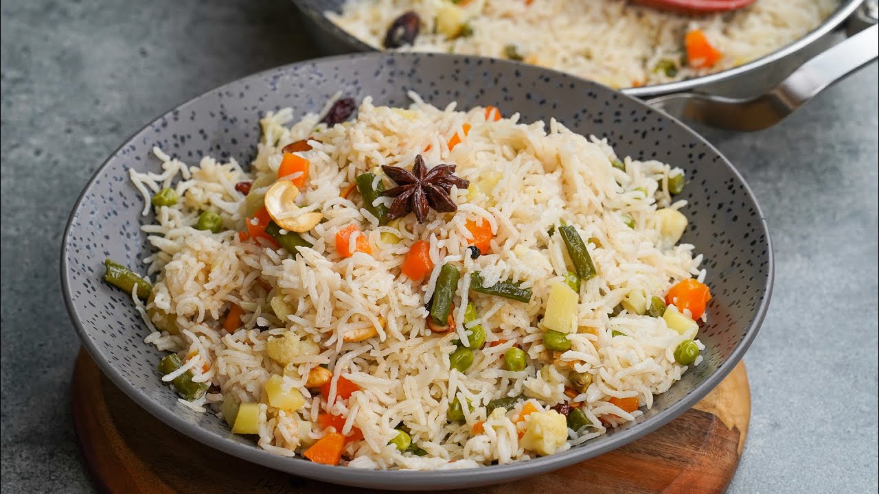Vegetable Pulao Recipe | Simple Veg Pulao Recipe | Easy One Pot Veg ...