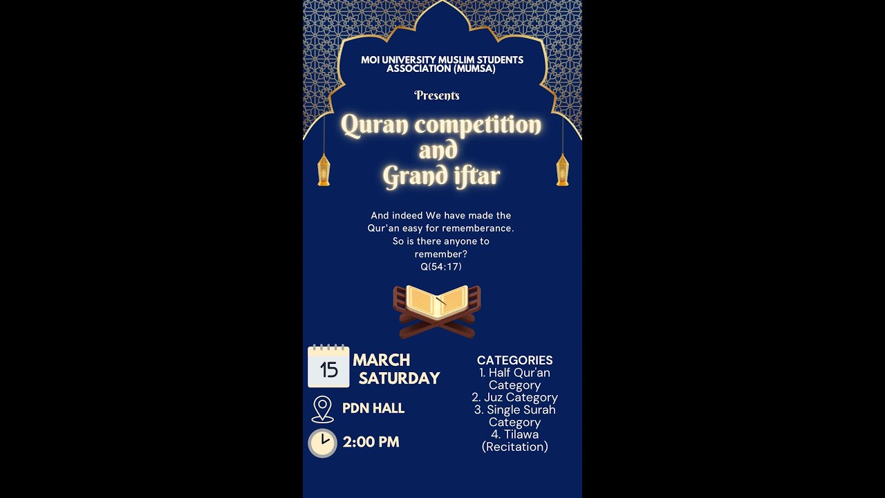 MUMSA CHS Annual Quran Competition 1446AH/2025(3rd & FINAL PART) - YouTube