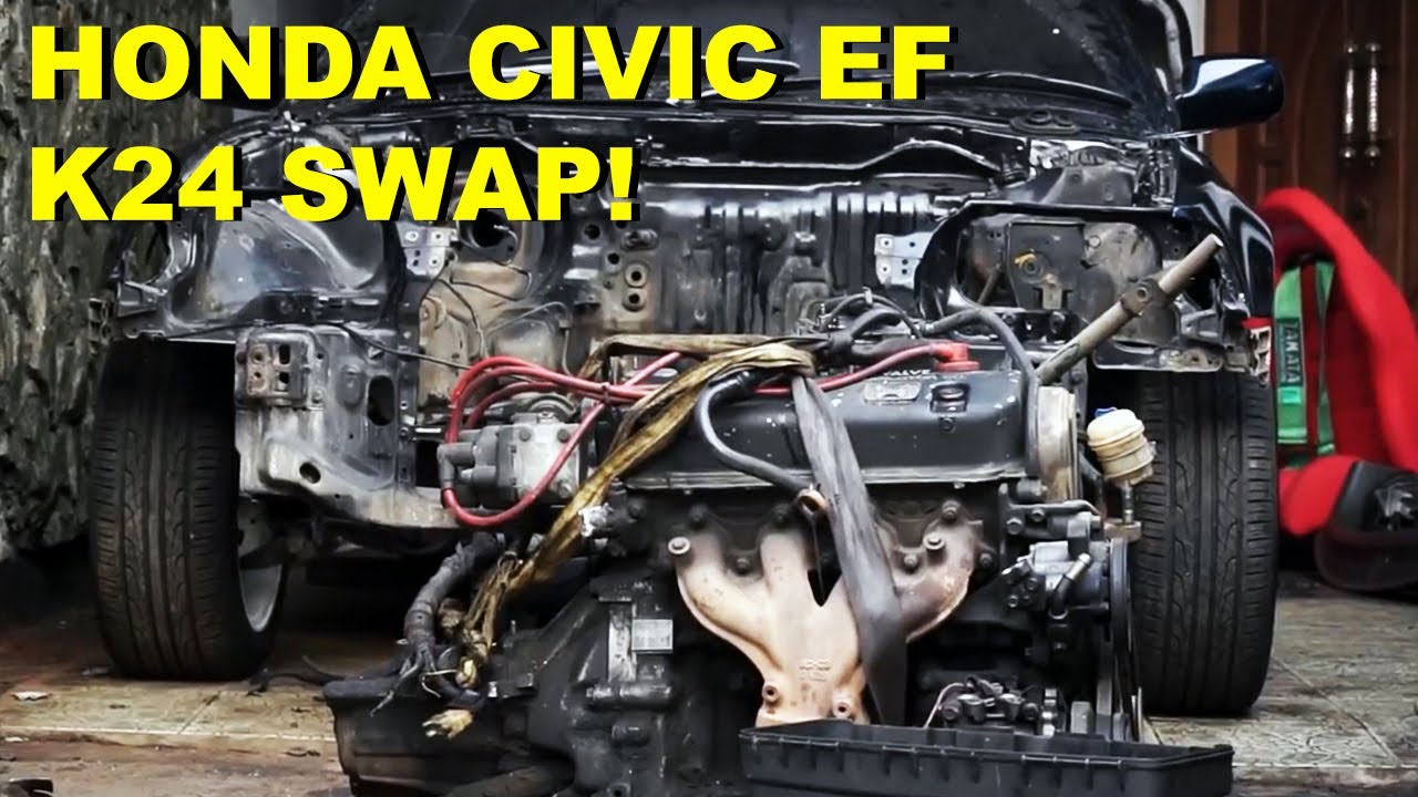 CIVIC EF/NOUVA SWAP K24 IVTEC - Part I - YouTube