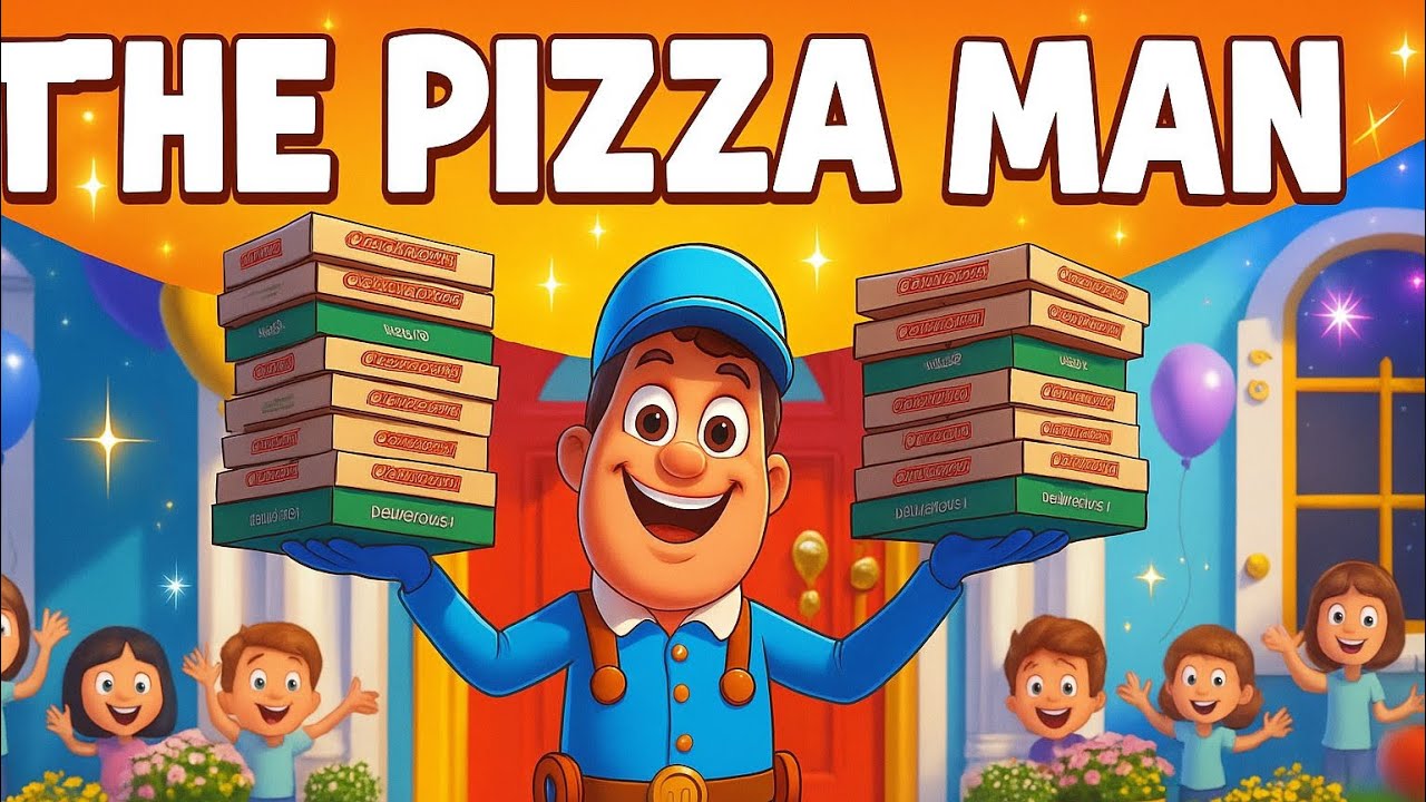 The Pizza Man@tototuness | Animated Pizza Man | Nursery Rhymes & Kids ...