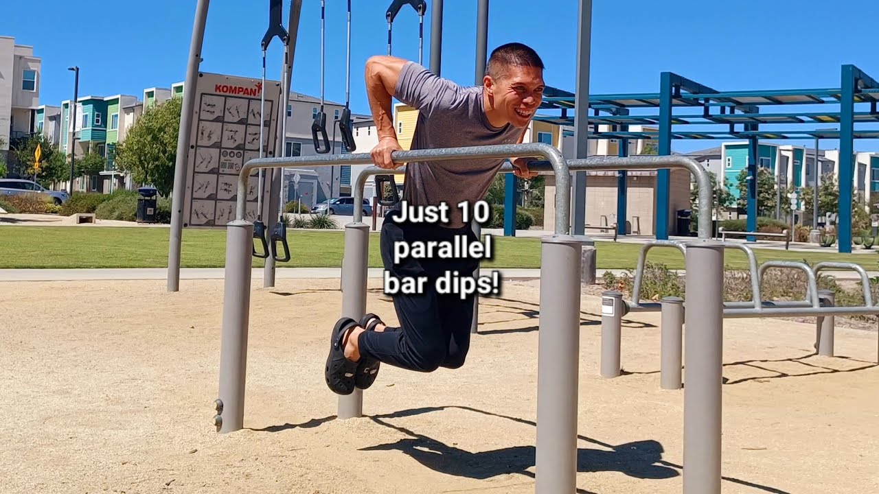 Just 10 parallel bar dips! - YouTube