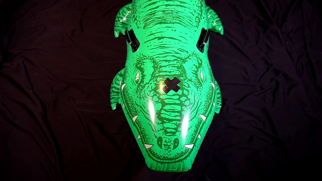 Popping inflatable Crocodile 3 - YouTube