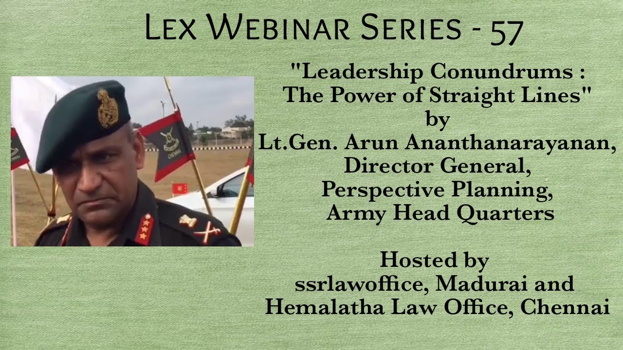Leadership Conundrums: The Power of Straight Lines| Lt.Gen.Arun ...