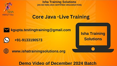 Free Core Java Dec batch 7 AM (IST) by Chandan sir. - YouTube