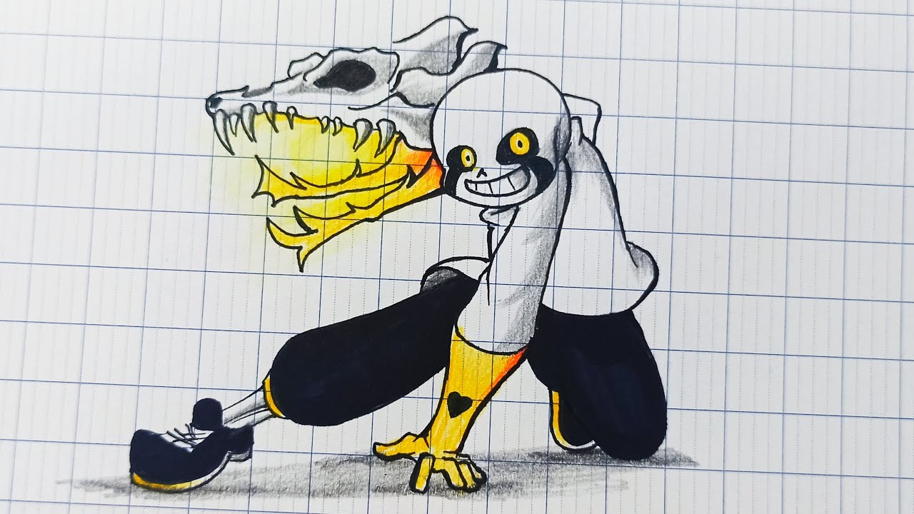 How to draw Sans, Delta Sans, Undertale All Aus Sans, Cách vẽ Delta ...