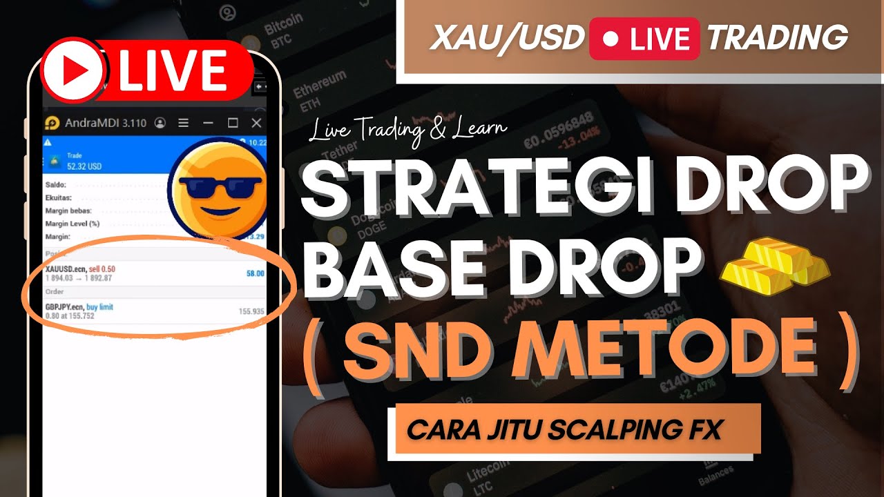 BELAJAR STRATEGI DROP BASE DROP LIVE TRADING GOLD XAUUSD FOREX 😎 - YouTube