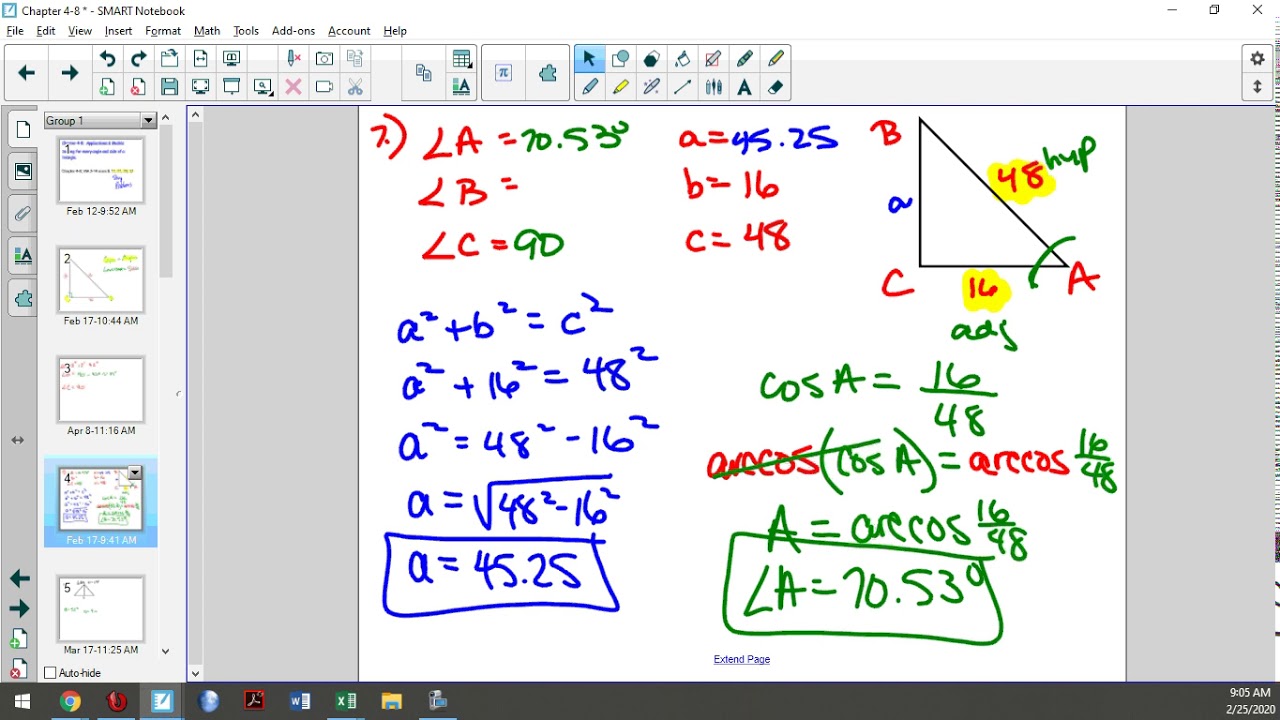 Chapter 4 8, Solving Right Triangles 2020 - YouTube