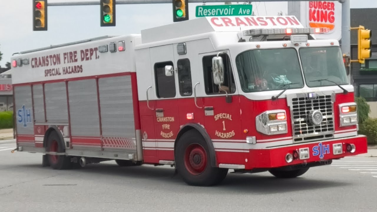Cranston, RI Fire Department Special Hazards 1 Responding - YouTube