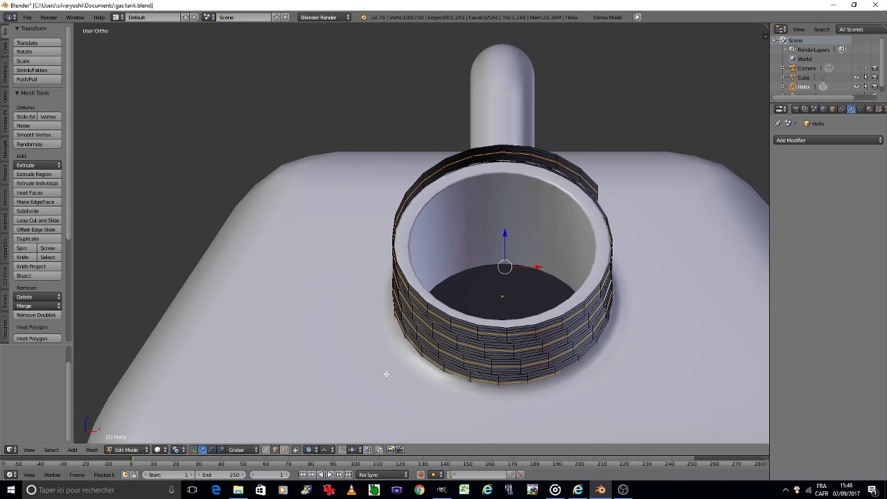 blender 3D modeling tutorial gas tank - YouTube