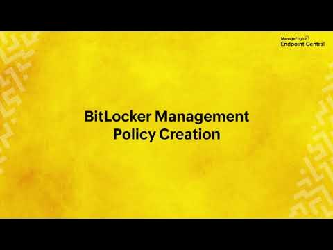 Creating BitLocker Policy | BitLocker Management Walkthrough ...