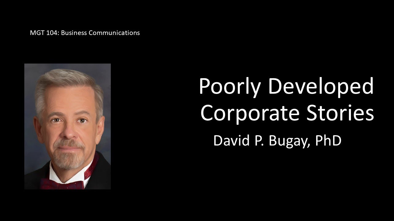 Poorly Developed Corporate Stories - YouTube
