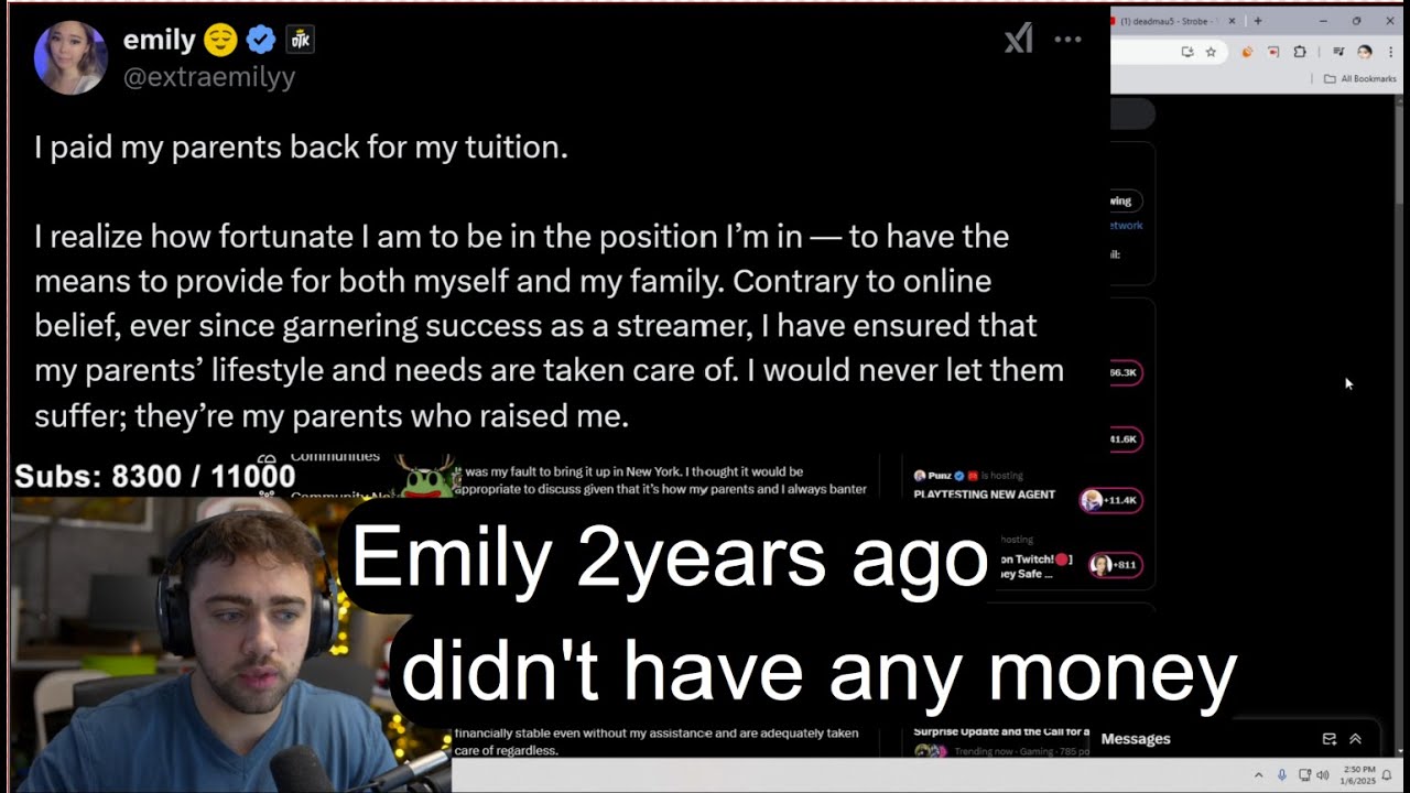Mizkif reacts to Emily's tweet - YouTube