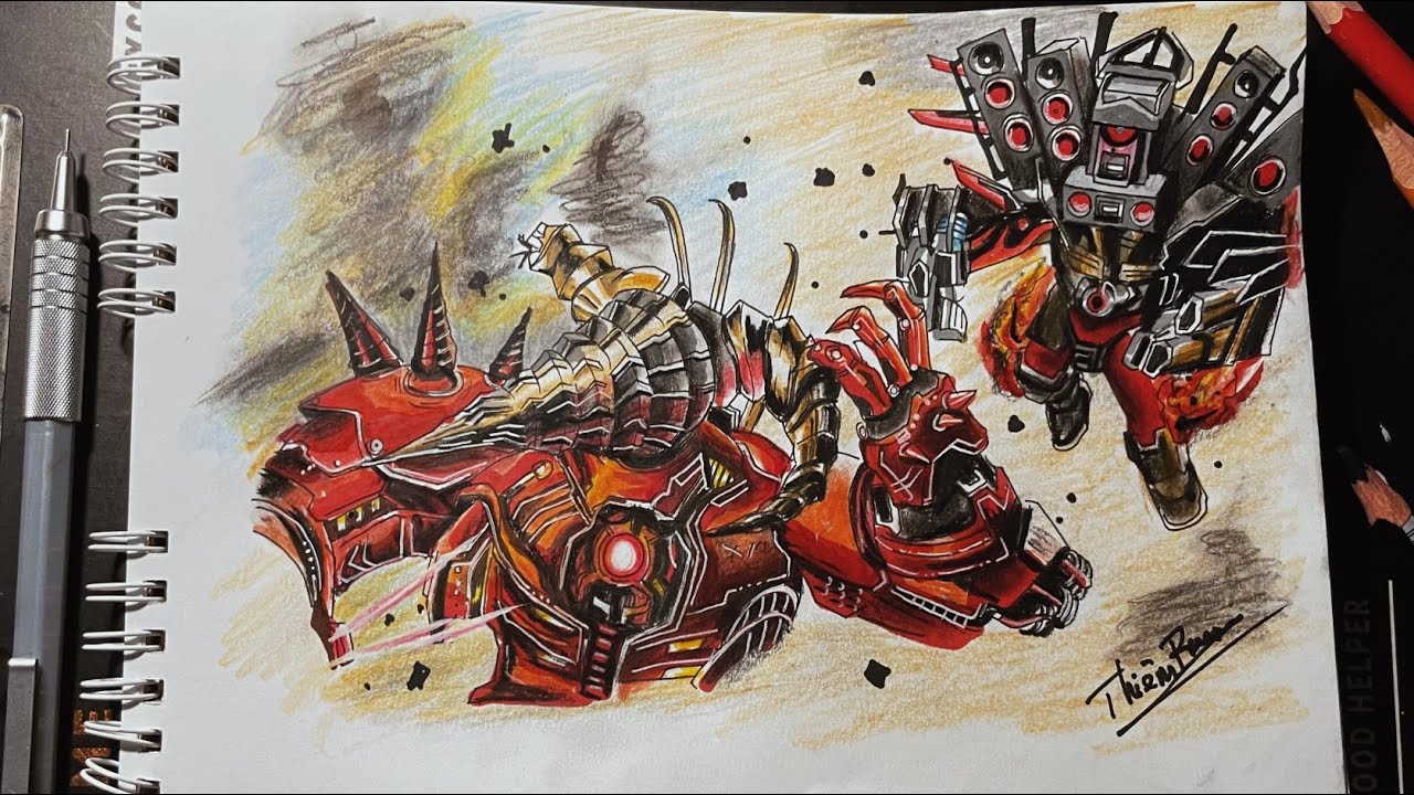 How To Draw Dirll Man Vs Speakerman 3.0 Rocker / skibidi toilet ...