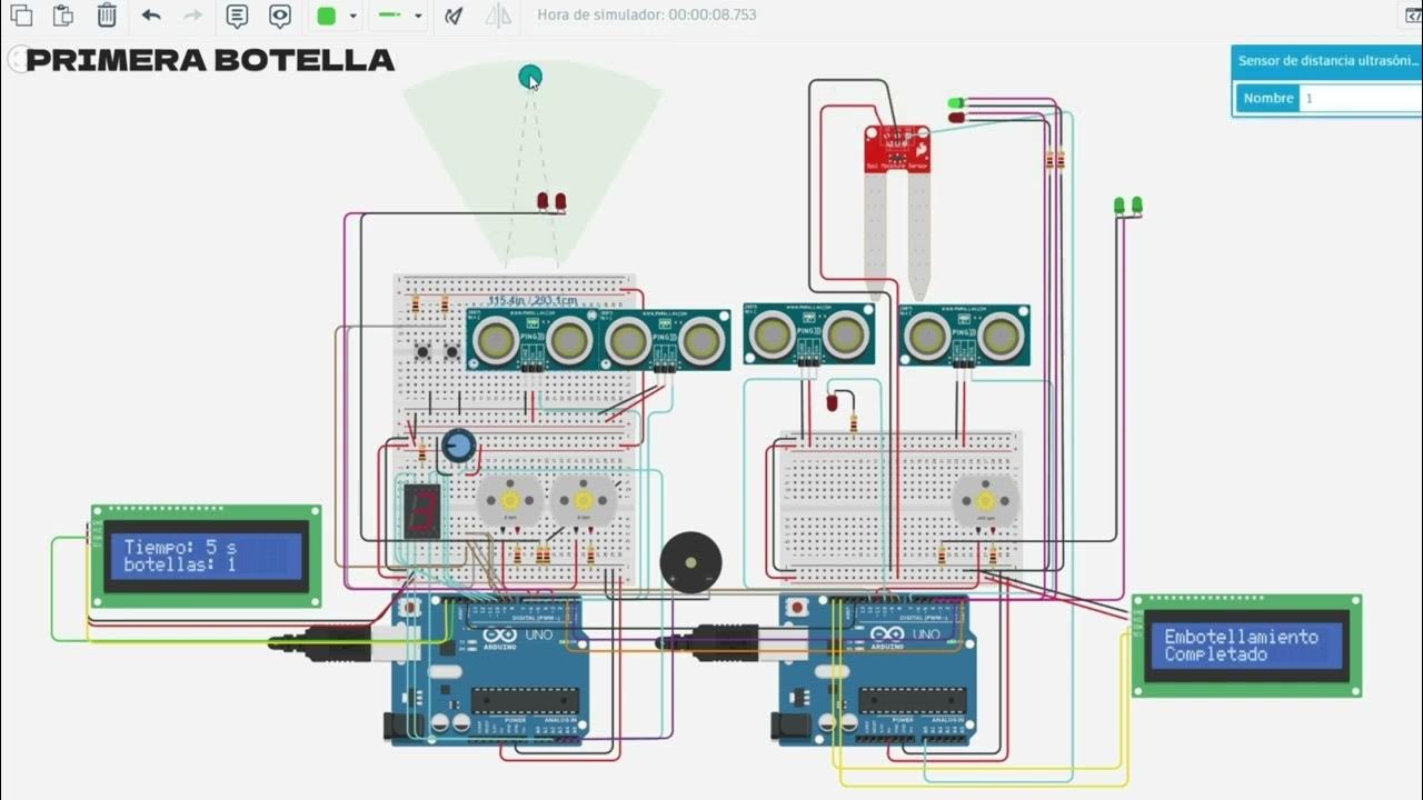 Llenado de Botellas Basado en Arduino - TINKERCAD - YouTube