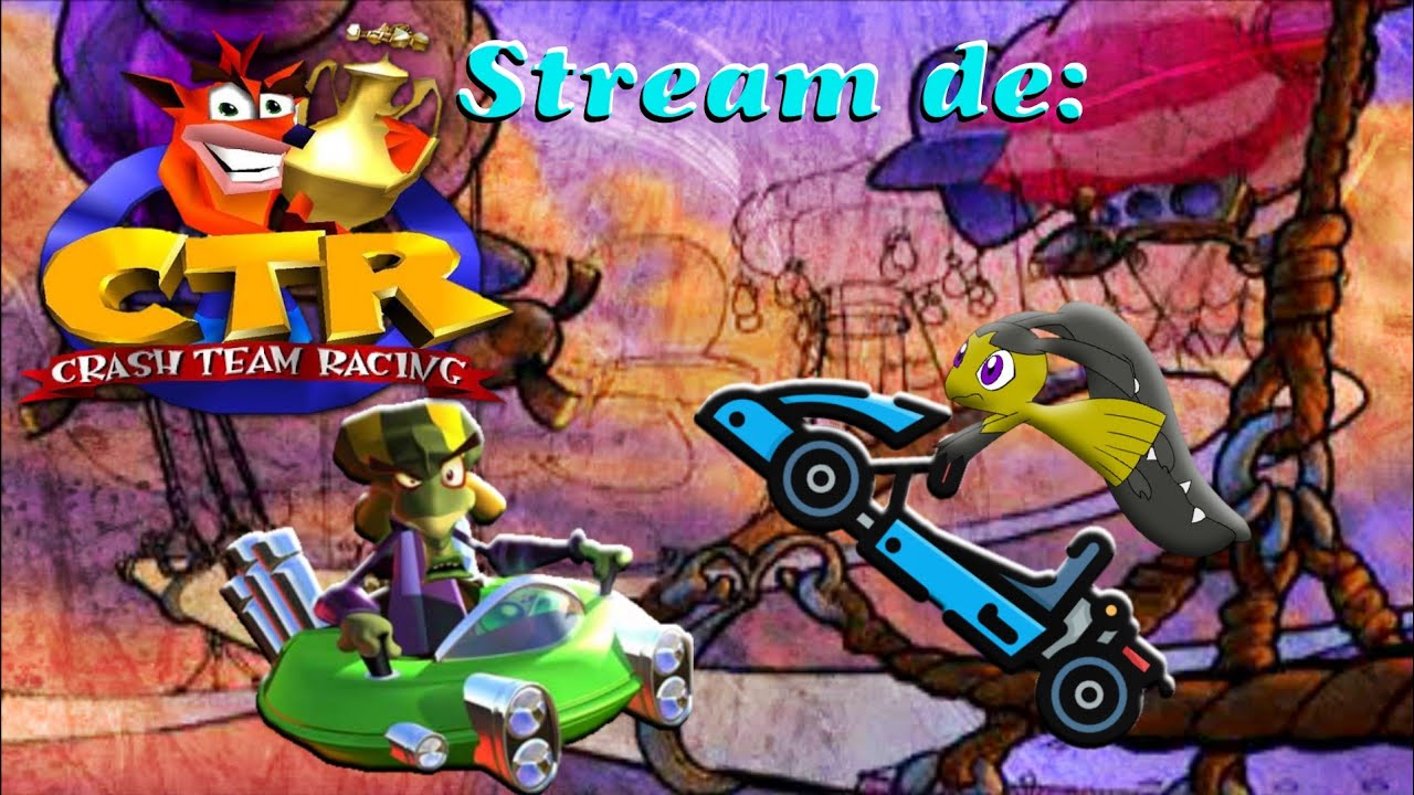 Jugando al Crash team racing clásico, cotra reloj, tiempos de nitos ...