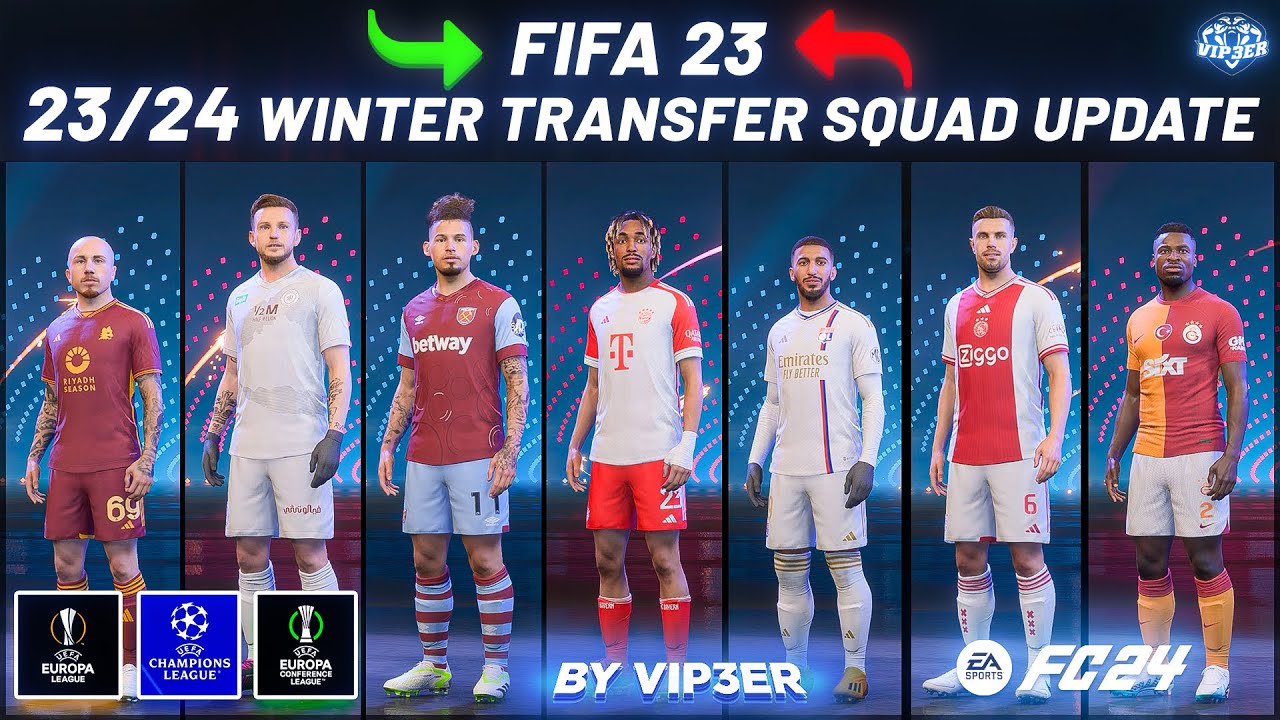 23/24 Winter Transfers Squad Update V4 For FIFA 23 (Transfer Deadline ...