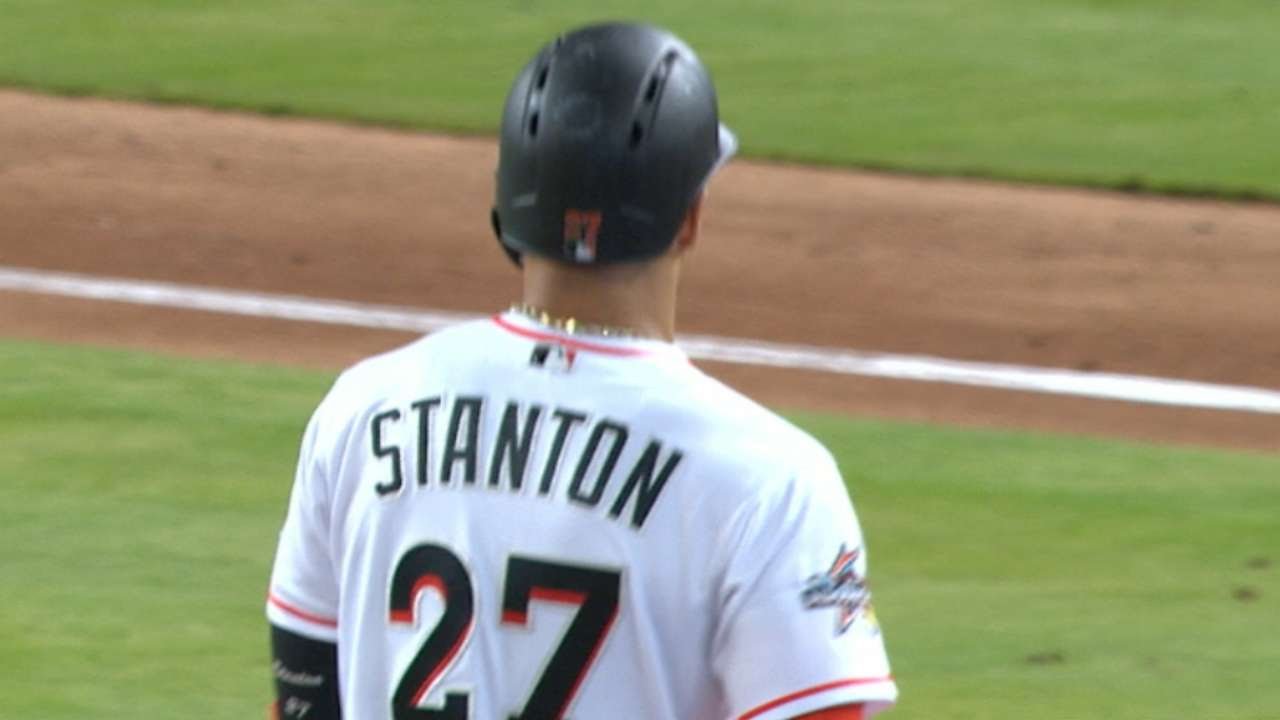 WSH@MIA: Stanton plates J.T. Realmuto with a single - YouTube