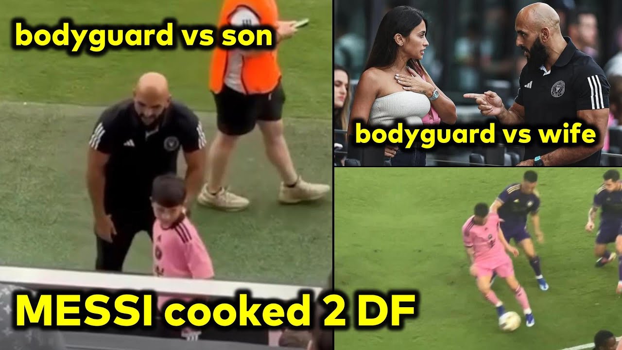 Messi's bodyguard first smile, Antonela and Thiago Messi reactions ...