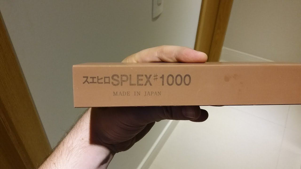 Review da pedra de afiar / amolar SPLEX (Suehiro?) granulatura (grão ou grana) 1000 - YouTube