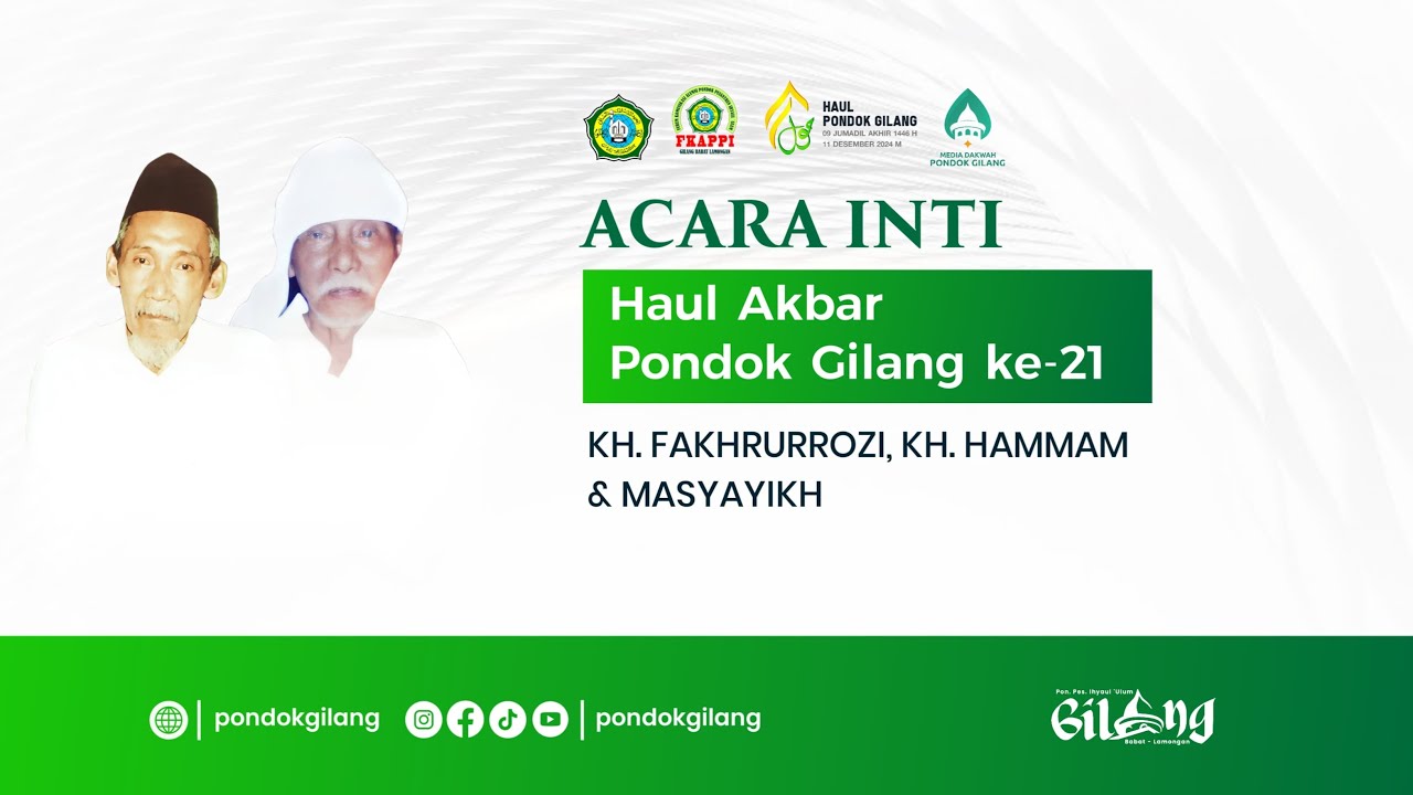 🔴 Acara Inti Haul Akbar Ke 21 Pondok Gilang - YouTube