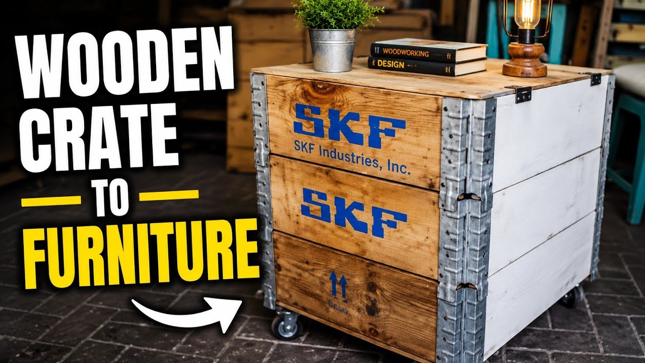 Storage box and Table Build DIY. Old SKF Crates turned into a beautiful ...