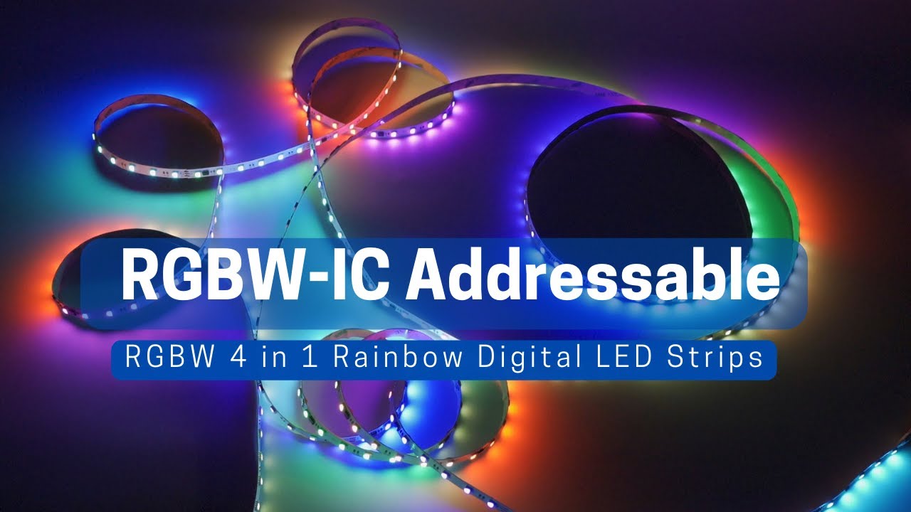 RGBWIC addressable LED Strip TM1814 - YouTube