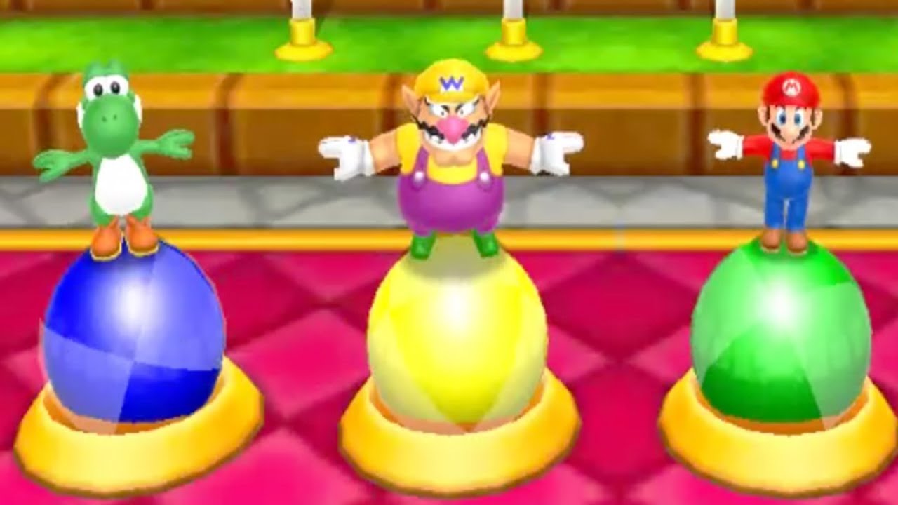 Mario Party Island Tour - Minigames #2 - Yoshi vs Wario vs Mario vs ...