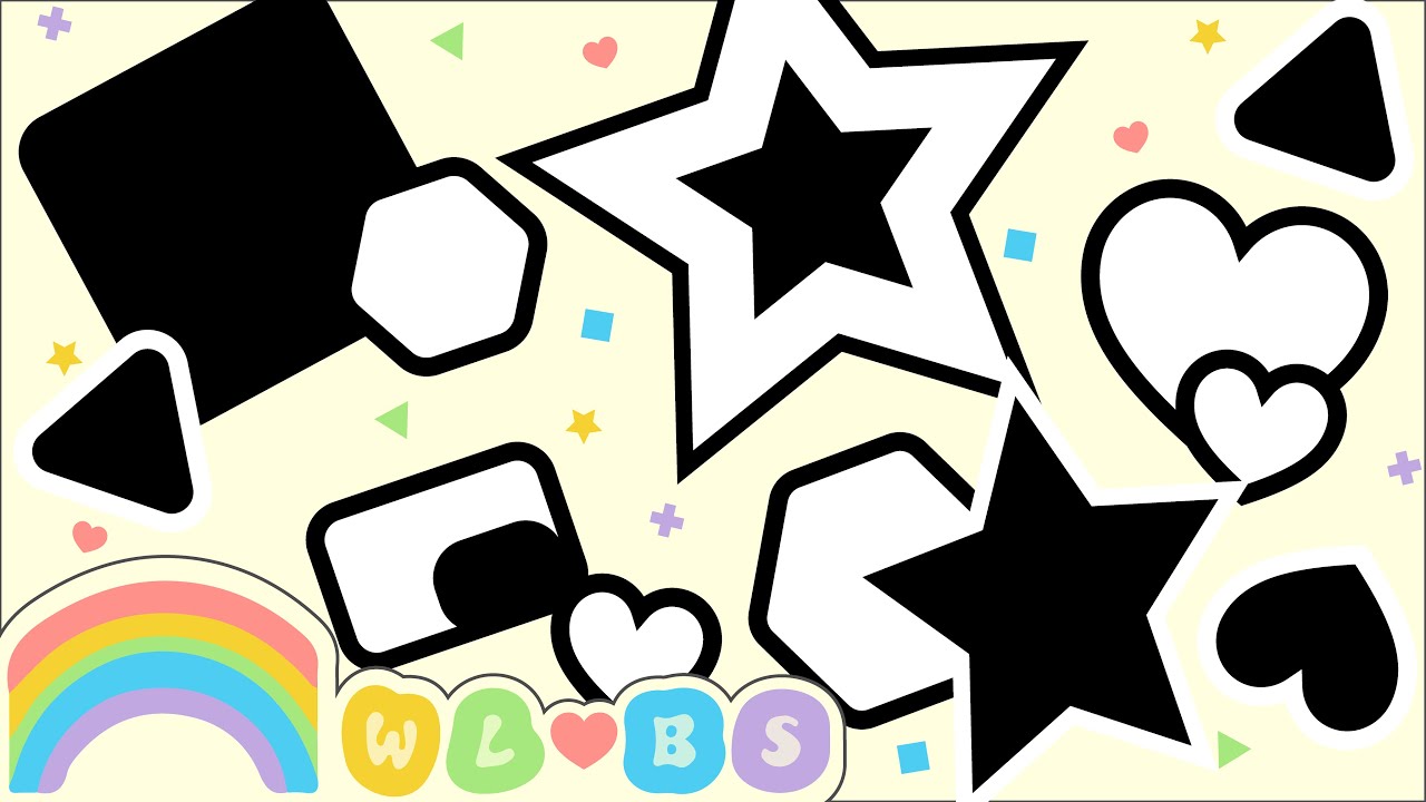 Baby Sensory Video | High Contrast Shapes | Relaxing BGM - YouTube