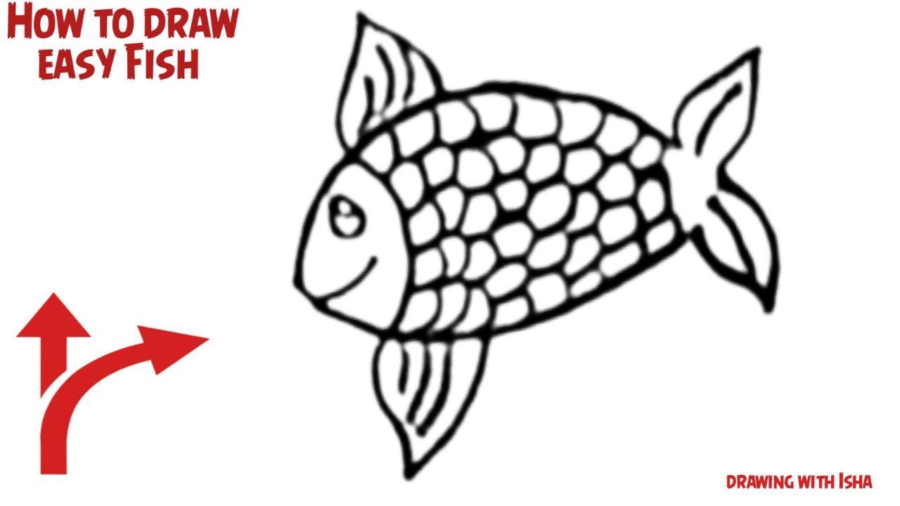 how to draw fish, easy drawing step by step fish, drawing tutorial Fish ...