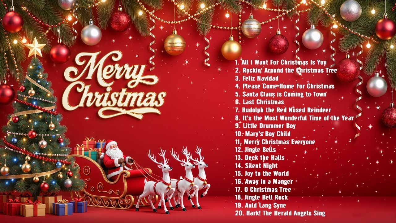 Top Christmas Songs of All Time 🎅 Best Merry Christmas Music 1 Hour ...
