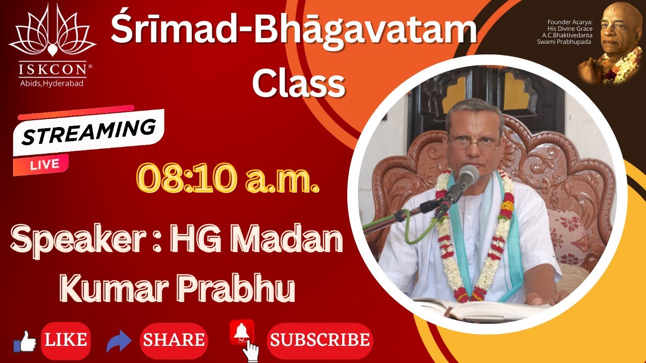 SB Class | SB 4.24.47-48 | HG Madan Kumar Pr | 08-07-2023 | ISKCON ...