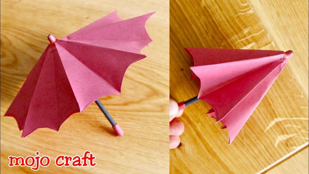 How To Make A Umbrella Easy Using Paper Mojo Craft YouTube How To Make A Umbrella Easy Using Paper Mojo Craft YouTube
