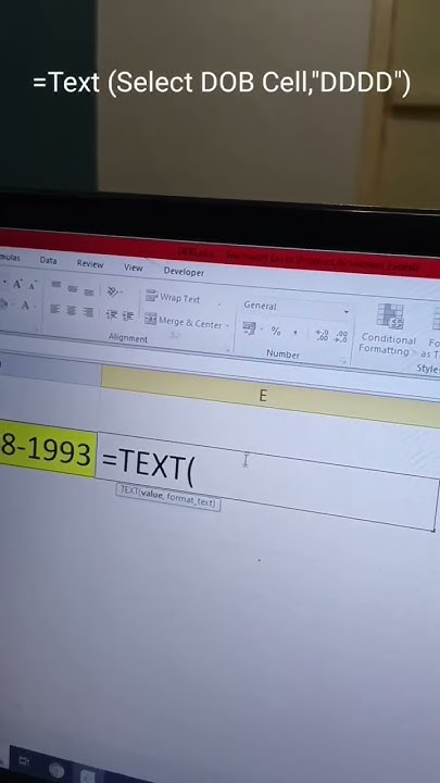 Microsoft Excel Tips And Tricks Date To Day Shorts Computer Trending Excel Computertips