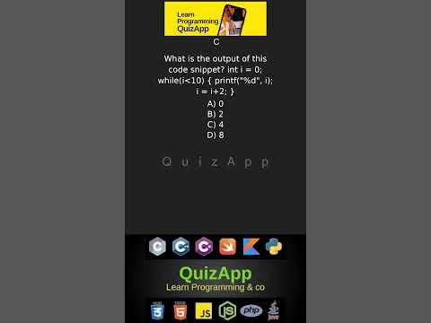 C What is the output of this code snippet int i 0 whilei10 printfd i i i2 - YouTube