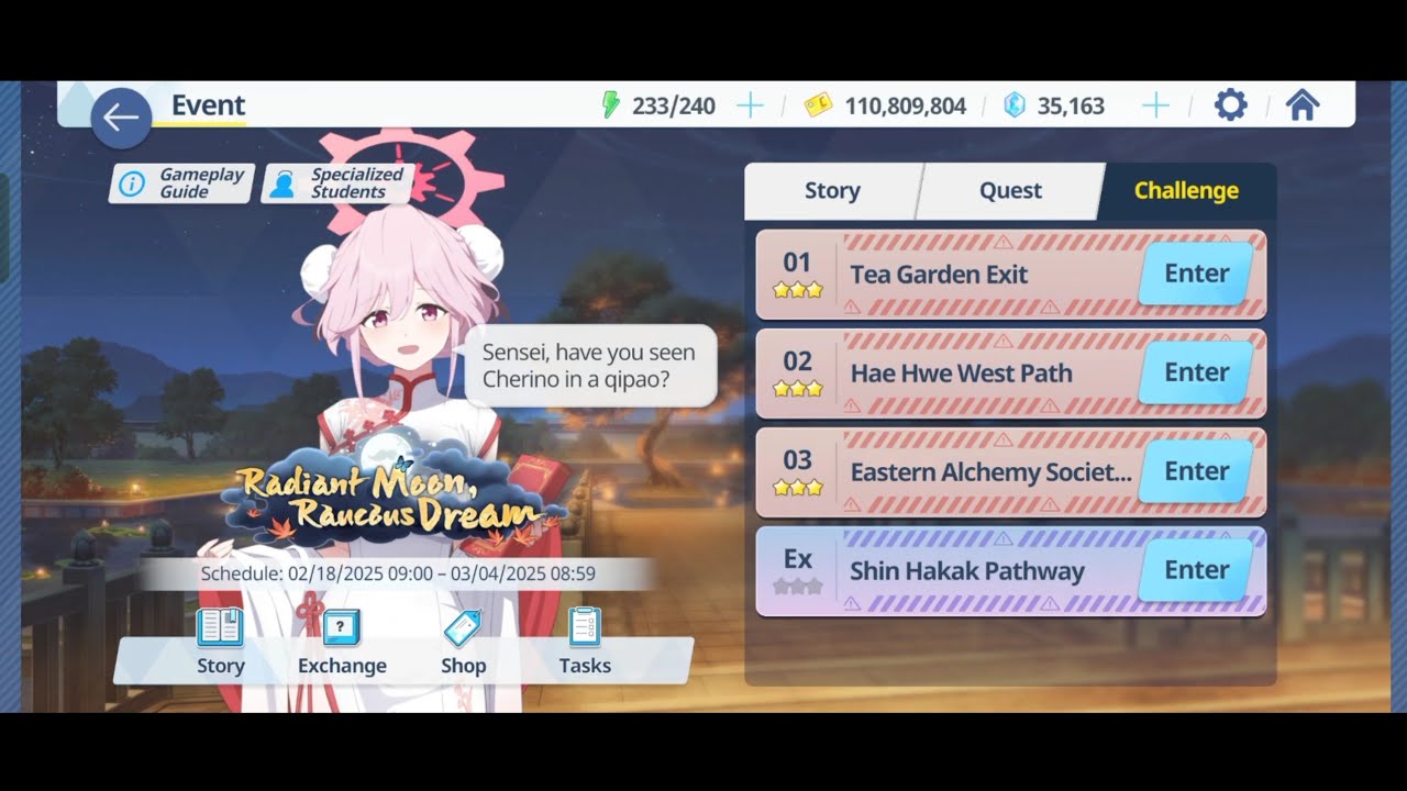 Clear Day Challenge 1-3 Event Radiant Moon Raucous Dream Blue Achive ...
